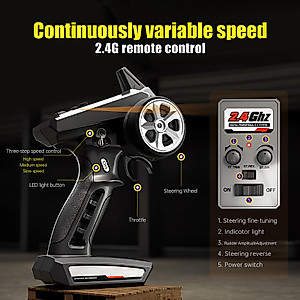 Mukola Brushless RC Cars for Adults Boys, Max 75 KPH Fast RC Truck, 4WD All Terrain Remote Control Car with 60 Min Runtime, 1:16 Offroad RC Monster Truck with Metal Parts & 3 Batteries