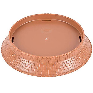 G.E.T. RB-894-TER Round Serving Basket with Base, 7.27", Terra Cotta (Set of 12)