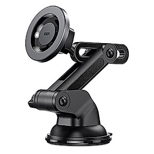 ESR Dashboard Car Phone Mount (HaloLock), Compatible with MagSafe Car Mount, Windshield Magnetic Car Phone Holder for iPhone 14/13/12 Series, Car Accessories, Charging Not Supported, Metallic Grey