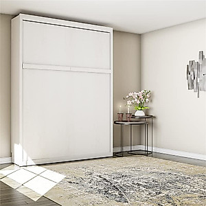 Signature Sleep Modern Wood Queen Murphy Wall Bed in Ivory Oak