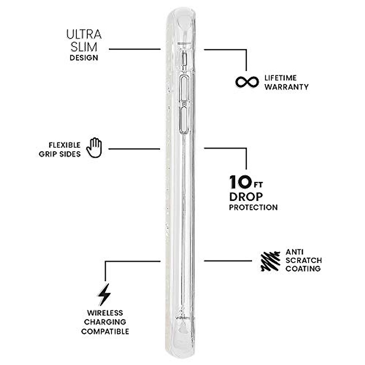 Case-Mate Twinkle - Case for iPhone 11 - Reflective Foil Elements - 6.1 inch - Stardust