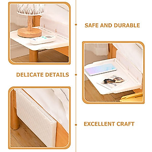 Decorative Trays Foldable Plastic Floating Shelf Stick on Wall for Kitchen Bathroom Any Place Extra Storage Needed Wall Mounted Bedside Shelves for College Bedroom Organizer