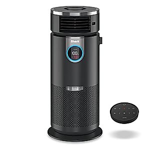 Shark HC451 3-in-1 Clean Sense Air Purifier, Heater & Fan, HEPA Filter, 500 Sq Ft, Oscillating, Small Room, Bedroom, Office, Captures 99.98% of Particles for Clean Air, Dust, Smoke & Allergens, Black