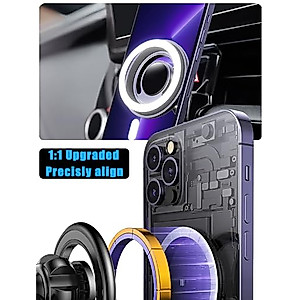 Mengfly Car Phone Holder Mount, for Toyota Corolla 2024 2023 2022 2021 2020, Air Vent Stand, Magsafe Magnetic Navigation Bracket, for Magsafe Case, iPhone 15 14 13 12 Pro Max Plus Mini, All Phones