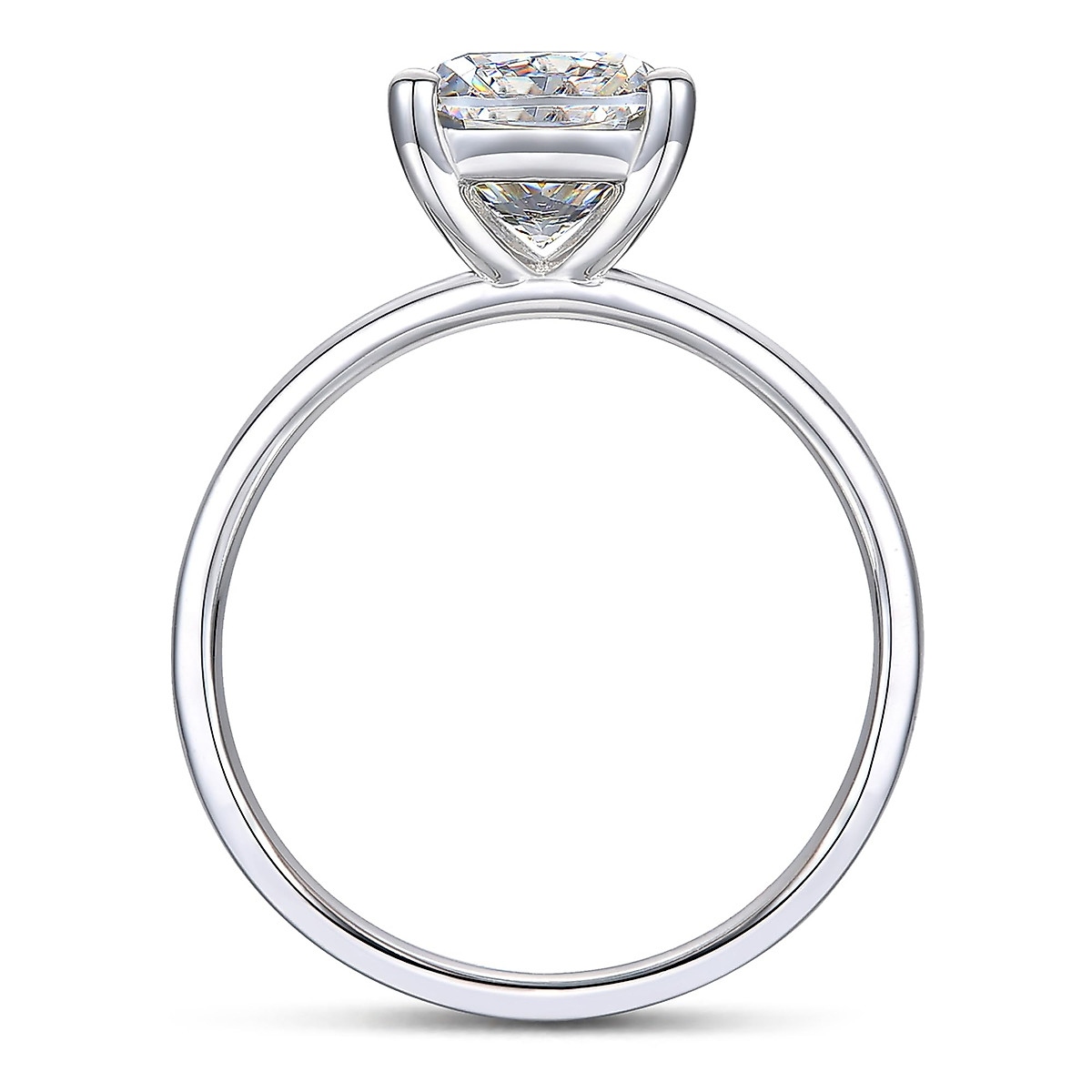 CGSRING 3 Carat Cushion Cut Moissanite Rings, Cushion Cut Moissanite Engagement Ring, 3ct Moissanite Rings (11)