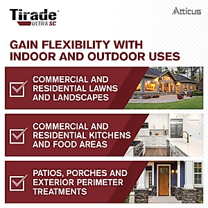 Tirade Ultra SC Insecticide by Atticus - Compare to The Leading Brand - Beta-Cyfluthrin Pest Control for Indoor and Outdoor Use (240 ML)