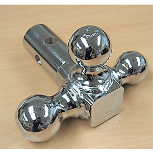 EAGLEKING Triple Ball Tri-Ball Swivel Adjustable Trailer Drop Tow Hitch Mount 2" Receiver