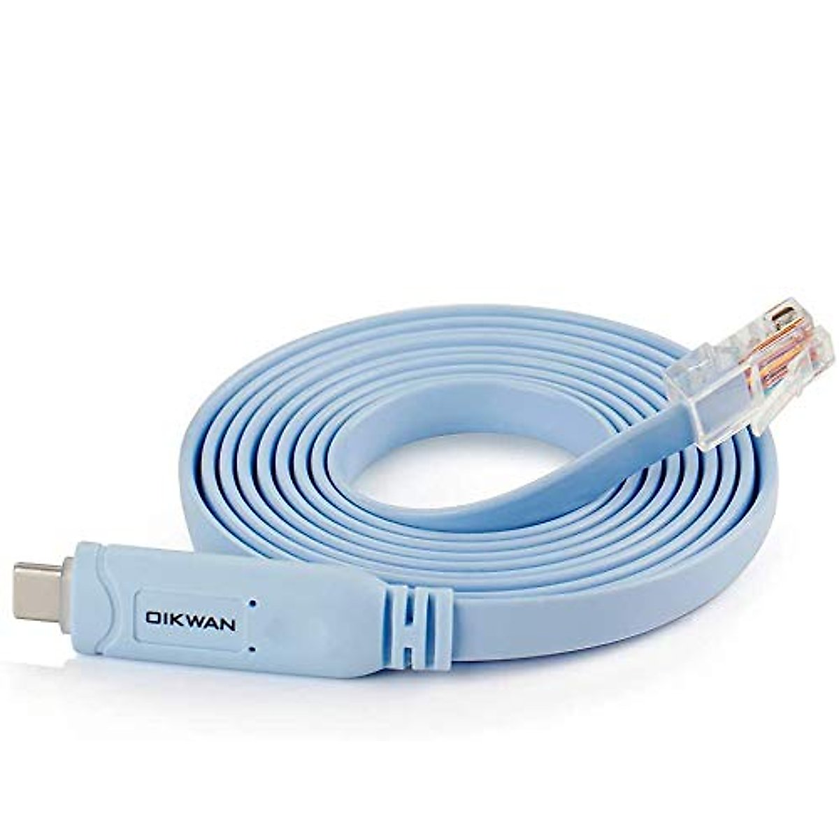 USB-C Cisco Console Cable,OIKWAN 6ft USB Type C to RJ45 Serial Adapter Essential Accessory of Cisco, NETGEAR, Ubiquity, LINKSYS, TP-Link Routers/Switches for Laptops