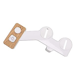 Toilet Bidet Attachment with 7/8 Copper Tpiece, Wood Grain Button, Double Nozzle Bidet Attachment for Sanitary and Feminine Laundry