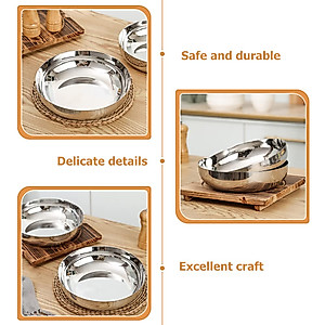 CALLARON Ramen Bowl Japanese Rice Bowls Stainless Steel Serving Bowl Korean Bibimbap Bowl Metal Rice Cereal Bowl Nesting Bowl for Soup Rice Ice Cream Snacks Cereal Stainless Mixing Bowls Cat Bowls