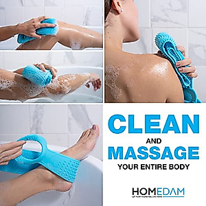 Silicone Back Scrubber for Shower, Back Scrubber for Shower, Back Scrubber, Silicone Body Brush, Back Washer for Shower, Silicone Bath Body Brush, Back Scrubber for Shower for Men & Women Exfoliating