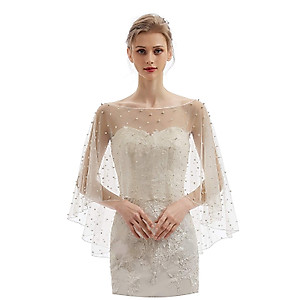 EllieHouse Womens Soft Tulle Bridal Scarf Evening Shawl Wedding Wraps Ivory CF40