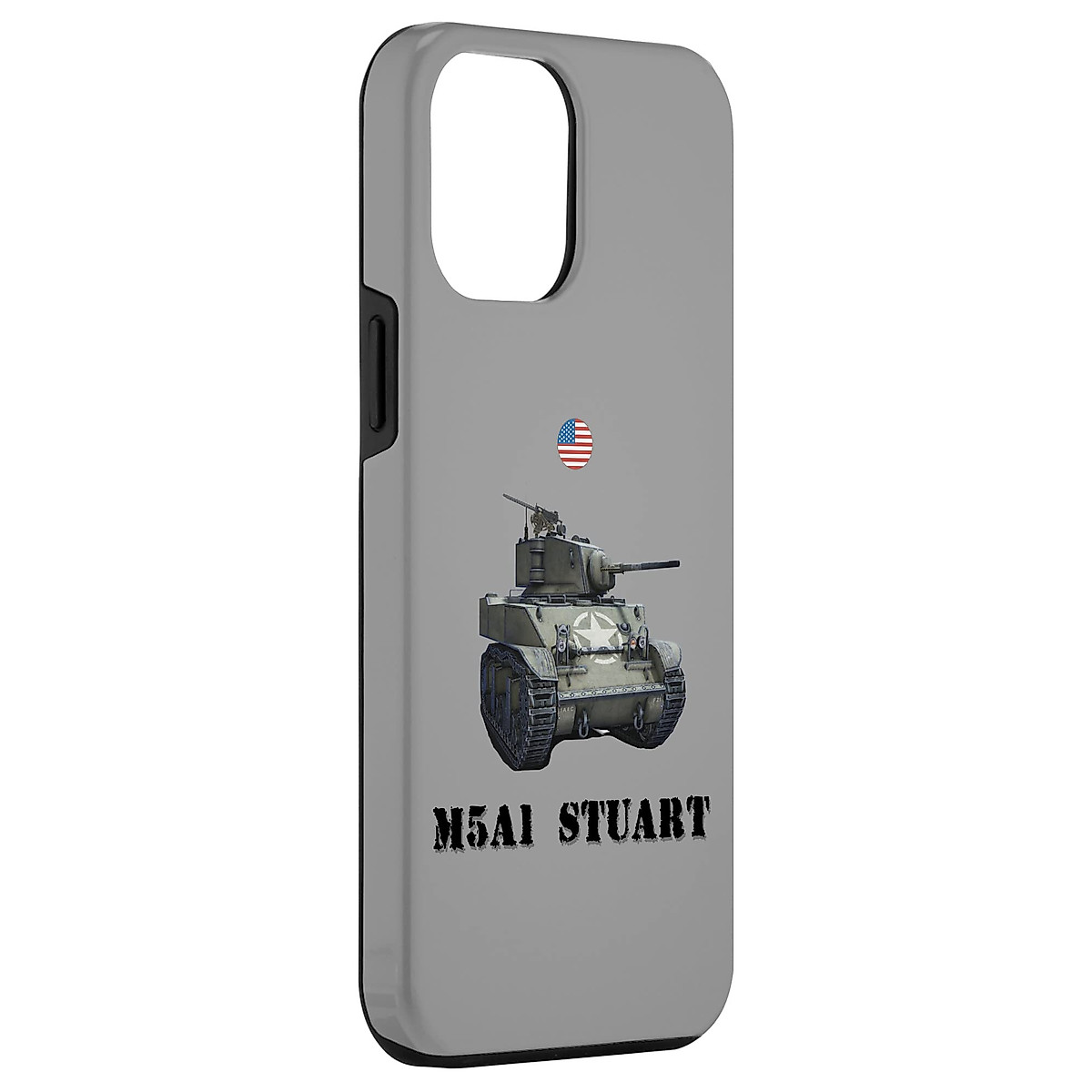 iPhone 12 Pro Max M5A1 Stuart, USA Light Tank WW2 Military Machinery Case
