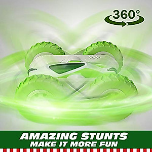 Tecnock Remote Control Car RC Cars for Kids,4WD 2.4Ghz Remote Control Toys,Double Sided Flips 360°Rotating RC Stunt Car, Toy for 5 6 7 8 Year Old Boys Girls