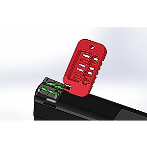 HIVIZ GLLW19 Interchangeable LITEWAVE Rear Handgun Sight for Glock 45 ACP/10mm/45 GAP Green, Red, White