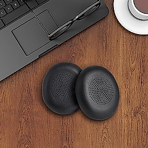 Ear Pads Replacement for Jabra Evolve2 65 (65MS 65UC USB)/Evolve2 40 (40UC 40MS USB)/Elite 45h On-Ear Wireless Headphones, Ear Cushions with Protein Leather