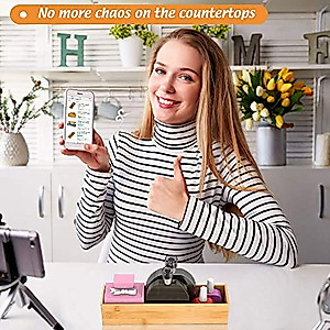 Bamboo Drawer Organizer Storage Box Bathroom Living Room Kitchen (12"3"2.5")