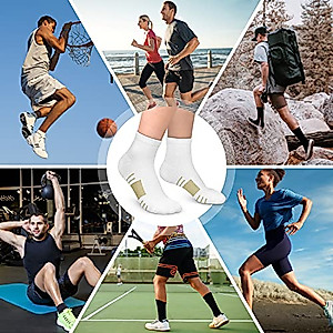 yeuG Copper Compression Socks for Men & Women Circulation- Arch Ankle Support for Athletic Running Medical Cycling（L/XL