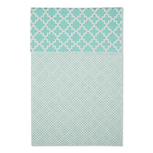 DII Fridge Liner Collection Non-Adhesive, Cut to Fit, 12x24, Aqua Lattice, 6 Piece