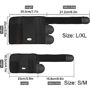 Dog Leg Brace, Pair of Dog Front Leg Compression Brace Canine Leg Wrap with Metal Strips & Safety Reflective Straps, Protects Wounds Brace Heals and Prevents Injuries and Sprains