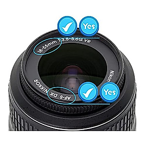 52mm Lens Cap Compatible for Nikon AF-S(Not AF-P) DX 18-55mm f3.5-5.6G ED/VR/VR II,AF(Not AF-S) Nikkor 50mm f/1.8D,AF(Not AF-S) 50mm f/1.4D[2 Pack]