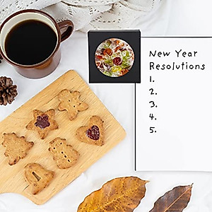 VILLCASE Cake Wrapping Individual Pastry Boxes, Kraft Paper Mini Box with Clear Window, 25pcs Bakery Food Container for Muffins, Treats, Mini Pies (Black, 3.14X3.14X1.18inch)