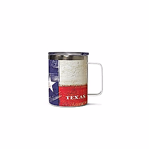 CoasterStone Texas Flag 12 oz Insulated Stainless Steel Coffee Mug