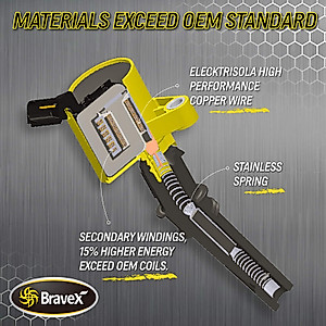 High Performance Pack of 8 Curved Boot - Upgrade 15% More Energy Ignition Coil Compatible with Ford F150 F250 F350 Lincoln Mercury 4.6L 5.4L V8 Compatible with DG508 C1454 C1417 FD503