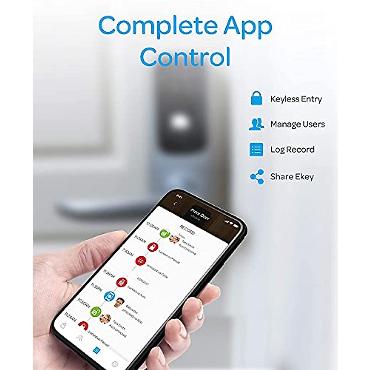 ULTRALOQ UL3 BT 2nd Gen Smart Lock (Satin Nickel), 5-in-1 Keyless Entry Door Lock with Bluetooth, Biometric Fingerprint and Touch Digital Keypad, Smart Door Lock Latch Edition