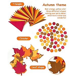 Autumn Leaf Pennant Banner for Thanksgiving Decorations, Thanks Giving Celebration Hanging Décor Backdrop Garland, Fall Harvest Theme Birhday Baby Shower Wedding Party Supplies, SONGTIY