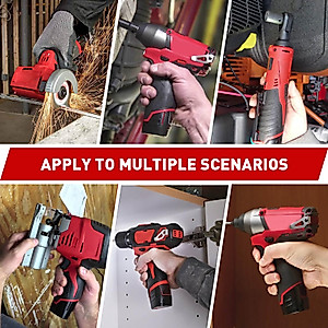 VINIDA 4packs 12V 2.5AH Replacement for Milwaukee M-12 Battery Compatible with Milwaukee 48-11-2411 48-11-2420 48-11-2401 48-11-2402 Tools