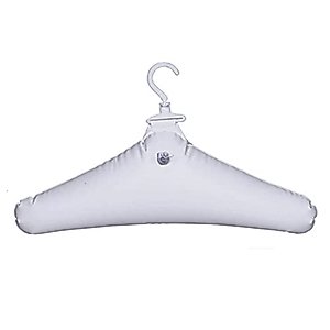 FJX Clothes Hangers Creative Bag Inflatable Clothes Rack, Foldable Clothes Rack, Seamless Rotatable Clothes Storage Rack 5PCS Hanger Space Saver (Color : 5pcs White)