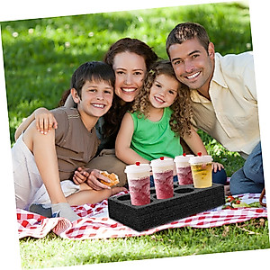 SOLUSTRE 2pcs Milk Tea Cup Holder Pearl Cotton Travel Refrigerator Food Rack