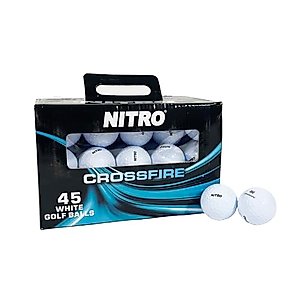 Nitro Golf Crossfire 45 Ball Pack Golf Balls, White