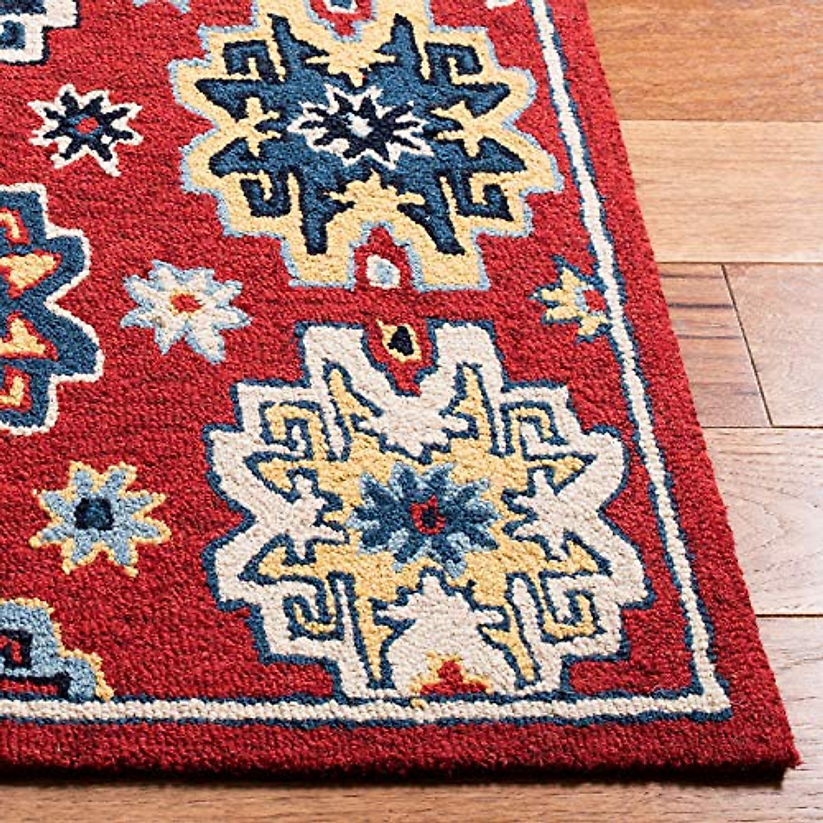 SAFAVIEH Heritage Collection 3' x 5' Red/Blue HG746Q Handmade Traditional Oriental Premium Wool Area Rug