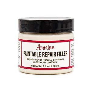 Angelus Leather Filler for Filling or Repairing Holes, Tears, Cracks, Scratches, for Leather Car Seats, Furniture, Shoes- Flexible - 2oz