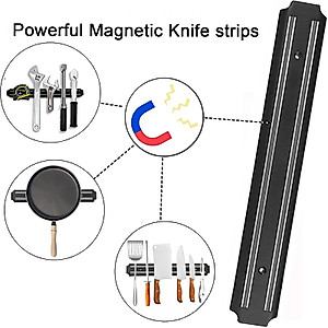 Magnetic Knife Holder for Wall 2-Piece 15 Inch Knife Magnetic Strip, Magnetic Knife Strip, Multipurpose Knife Magnetic Holder, Knife Rack, Magnetic Tool Holder