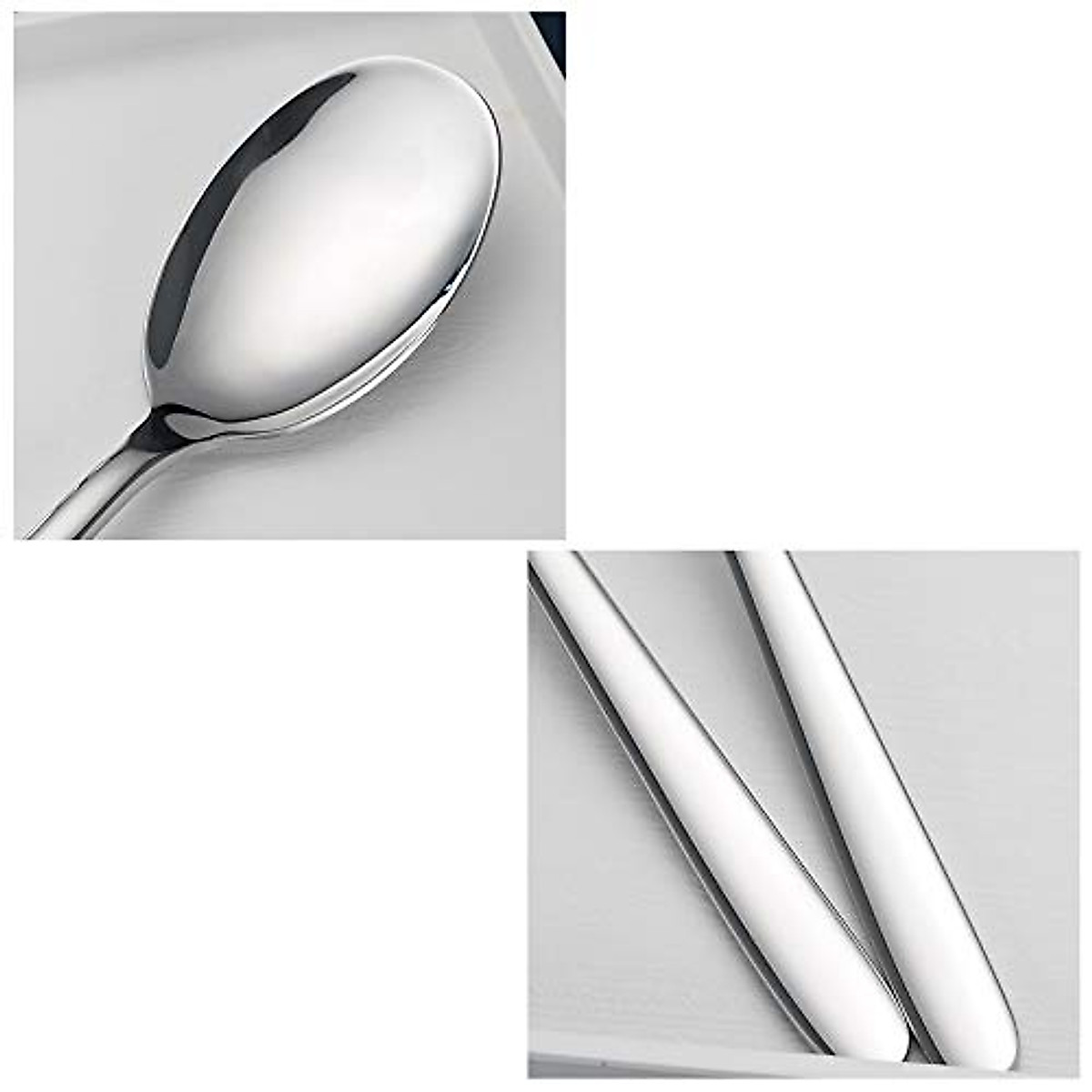 Yarebest 4-piece Large Buffet Serving Spoon Stainless Steel, 9.44 Inch