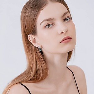 Clover Shamrock Earrings Sterling Silver Green Clover Hat Drop Dangle Earrings Irish Shamrock Jewelry Gift for Women