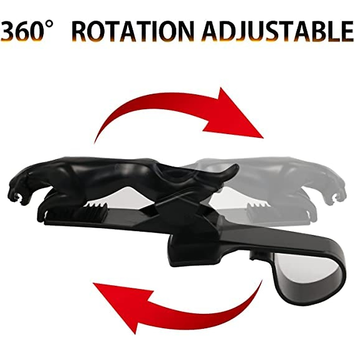 HAOYAYA Car Leopard Form Navigation Dashboard Phone Holder 360 Degree Rotating Phone Mount Stand Bracket-Best Xmas Gifts(Black)