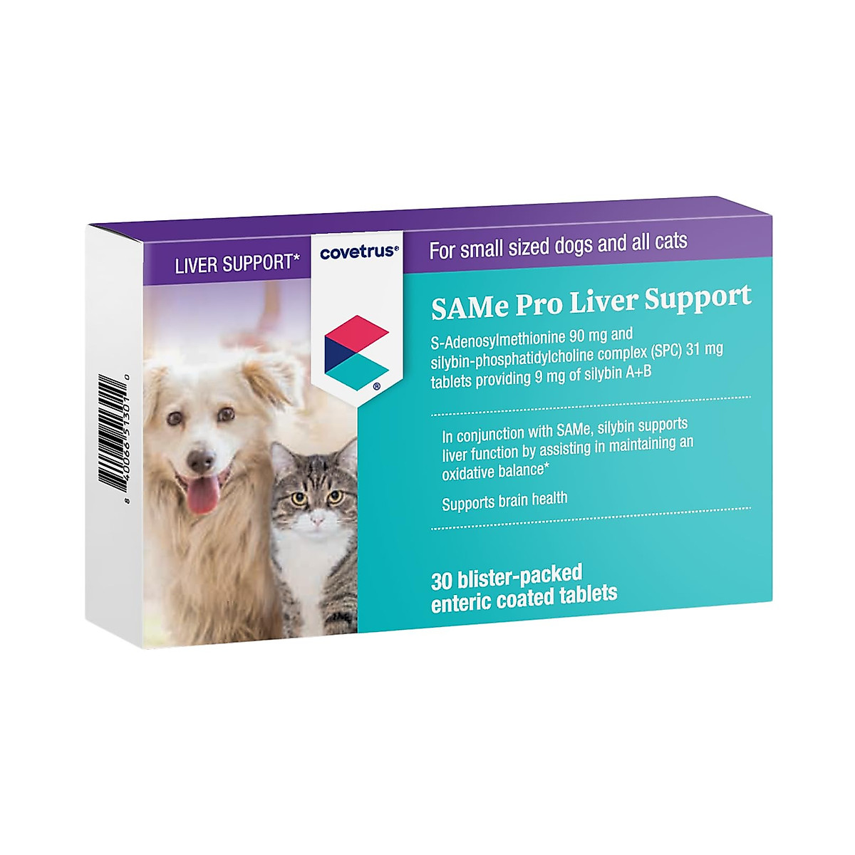 Same Pro Liver Support for Small Dogs and Cats, 90mg, Purple, Up to 12 lb