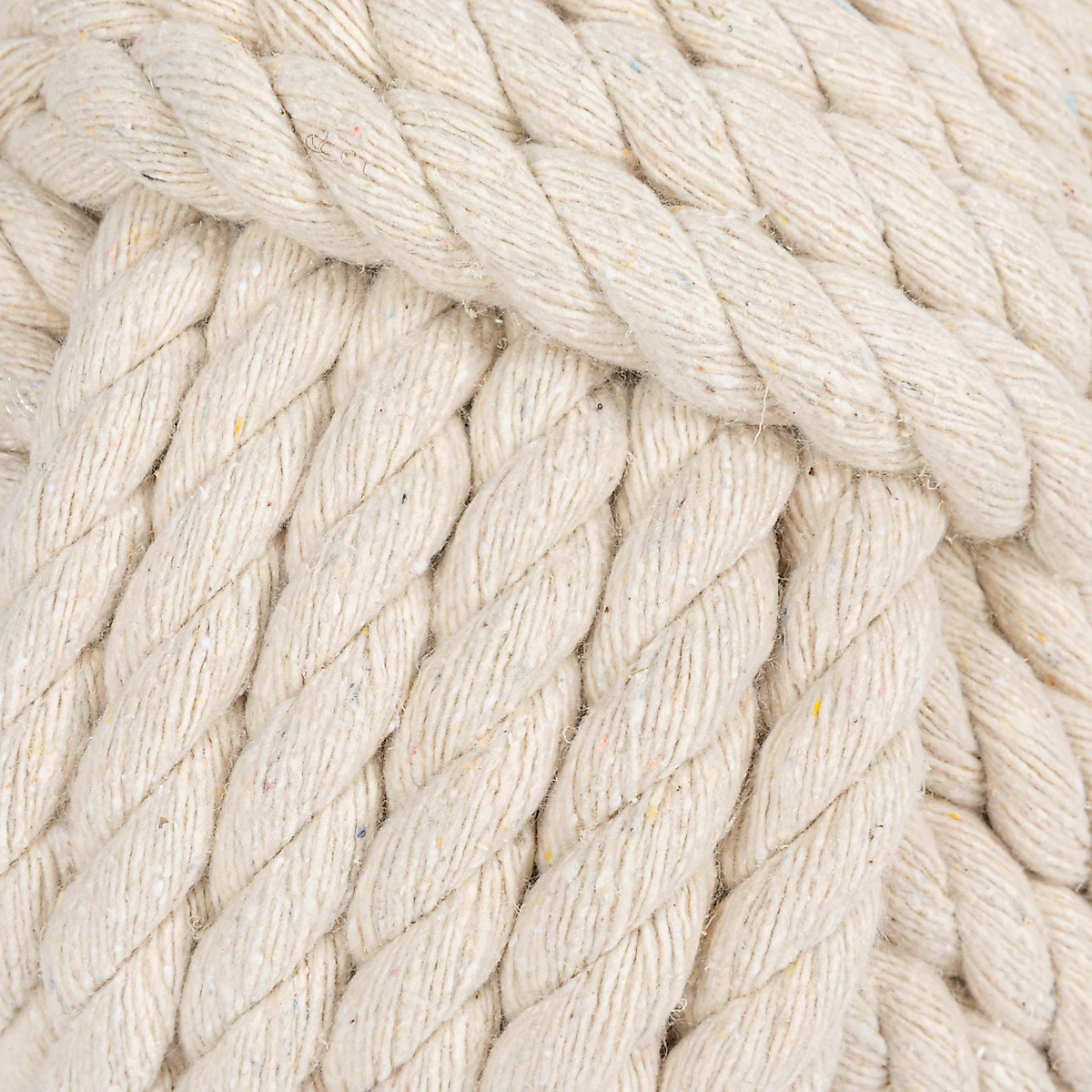 Creative Co-Op Nautical Rope Knot Cotton Door Stop, Ivory
