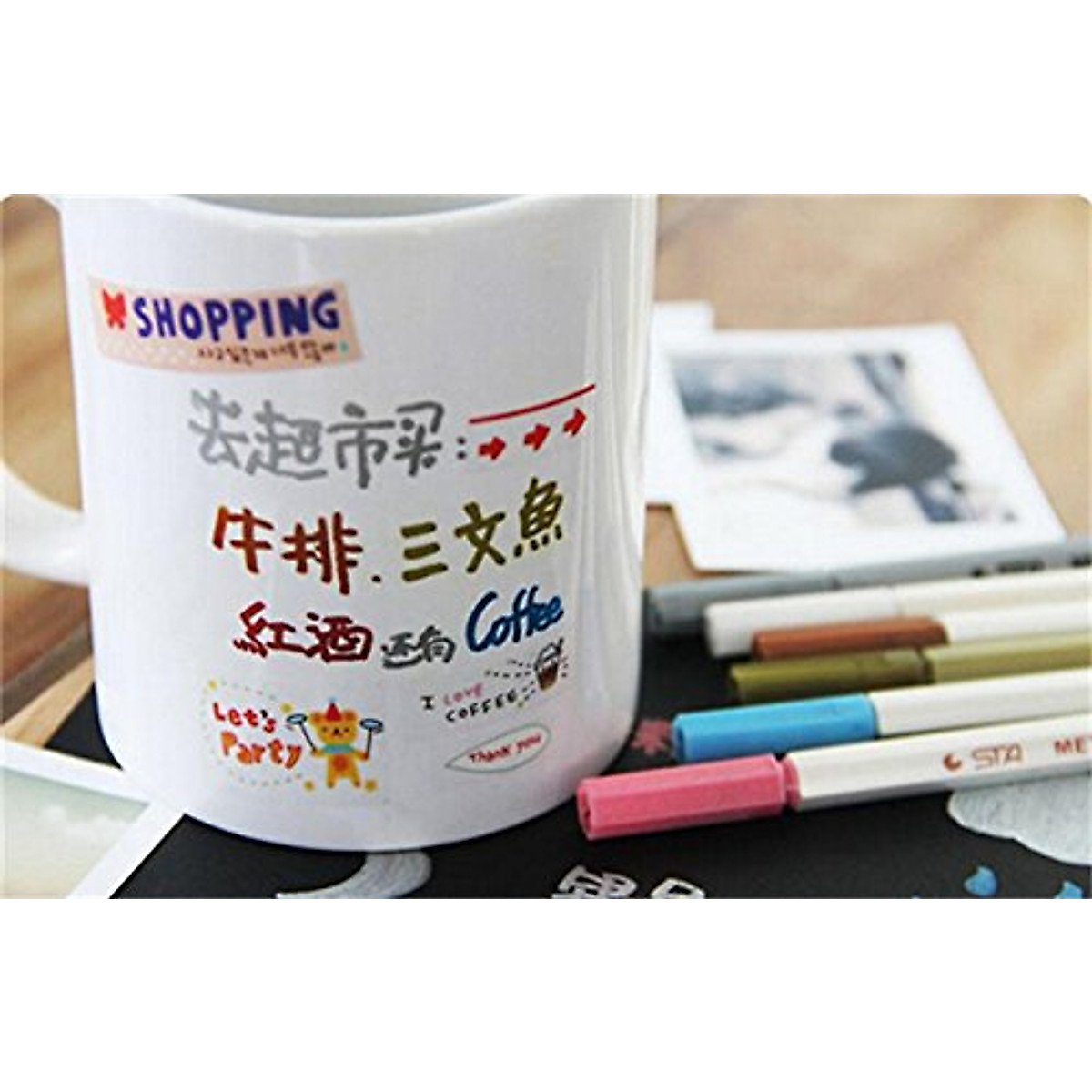 10pcs/lot Album Photo STA Metallic Multi Color Pens Markers DIY Arts & Crafts 10 Color Gel Pens