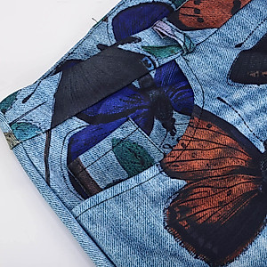 Embroidered Jeans for Women，Women's Bell Bottom Jean Embroidery Mid Rise Wide Legs Jeans Distressed Skinny Classic Flare Plus Size Denim Pants，High Waisted Black Jeans