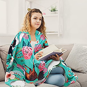 Metawu Horse Blanket Animal Blanket for Women Girls Who Love Horses 60”x50” Throw Fleece Blanket in Home Bed Sofa Chairs Dorm