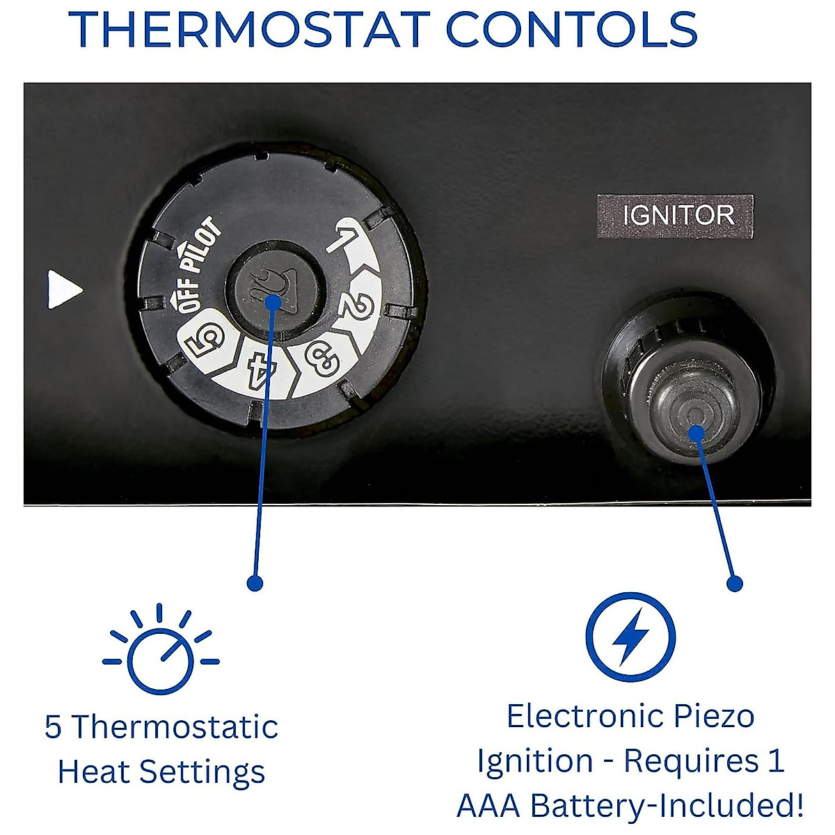 Duluth Forge DLS-N22T Natural Gas Ventless Fireplace Logs Set with Thermostat, Use with Natural Gas, 32000 BTU, Heats up to 1100 Sq. Ft, Winter Oak, 22 Inches