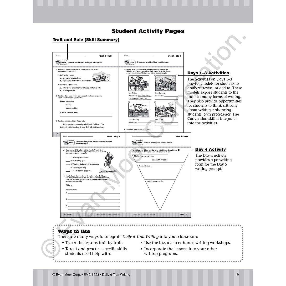 Evan-Moor Daily 6-Trait Writing, Grade 3