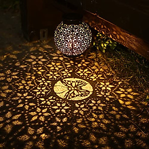 2 Pack Solar Lanterns Outdoor Waterproof, Outdoor Hanging Solar Lanterns Warm White Garden Lanterns Patio Halloween Decor for Garden Landscape Decoration (Butterfly 2 Pack)