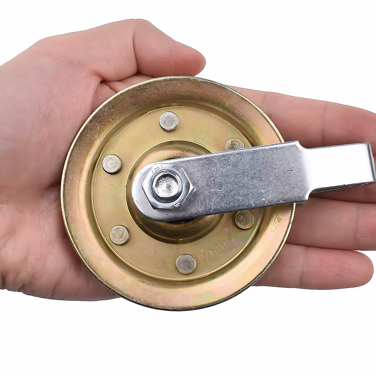 Heavy Duty Garage Door 3" Pulley Kits, 3/8" bore 200LB Load Rating, Kits Including 2 Stationary Pulleys and 2 Rear Wheel Pulleys with Clevis Fork, 2 Bolts 3/8-16 x 2 Long and 2 Serrated Flange Nuts