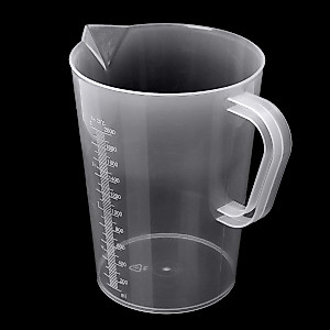 YiZYiF Kitchen Measuring Cup Plastic Graduated Pitcher Jug with Pour Spout and Lid for Cold Water Milk Tea Iced Juice Beer Without Lid 2000ml